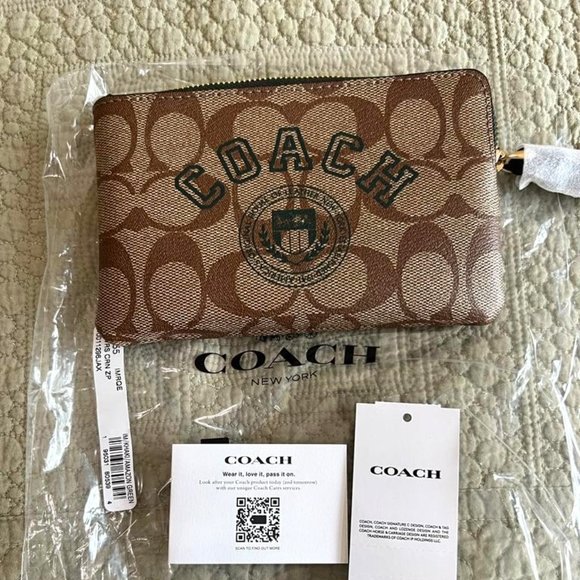 Coach | Bags | Corner Zip With Coach Name Print | Poshmark